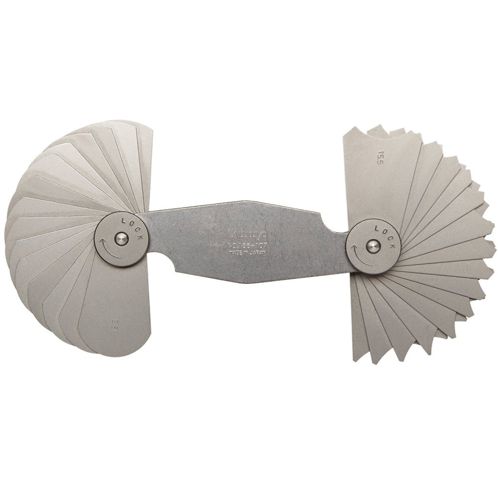Mitutoyo 186-107 Radius Gauge 15.5-25mm, 30 leaves - Materialsupply ...