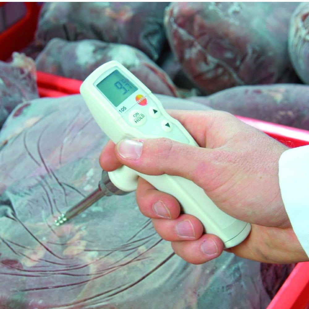 Testo 105 One Hand Thermometer With Frozen Goods Measuring Tip ...